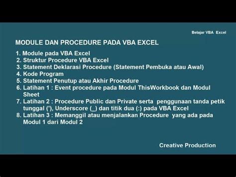 belajar excel on linkedin belajar vba excel 2 module dan procedure pada vba excel
