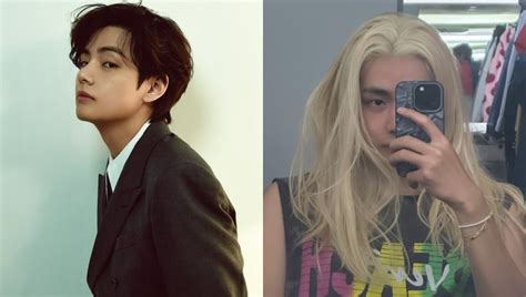 Btss V Flaunts His Long Blonde Hair Taking Fans By Surprise Allkpop