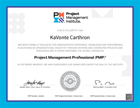 Benefits Of Obtaining The Project Management Professional Pmp Certification With The Project
