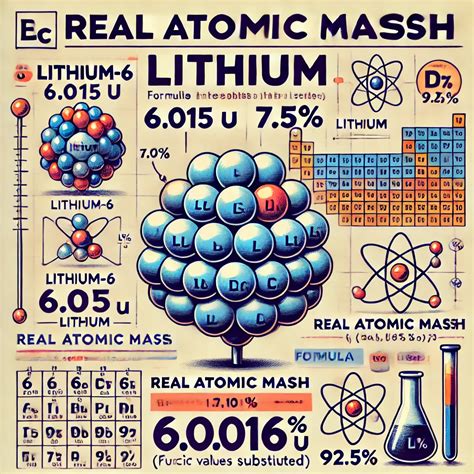Calcul De La Masse Atomique Réelle Du Lithium Exercice Corrigé
