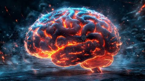 Digital Brain Concept With Neural Connections Stock Illustration