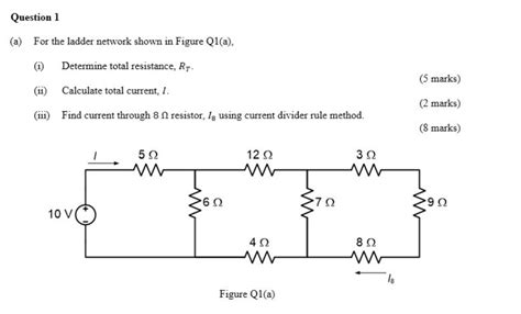 Solved Question A For The Ladder Network Shown In Figure Chegg