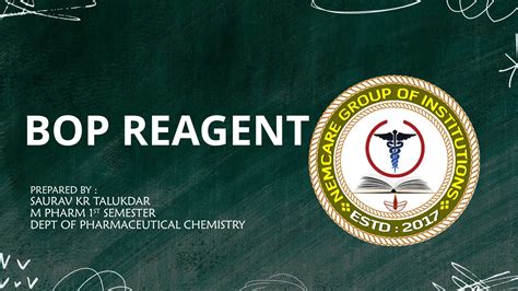 Bop Reagent Synthetic Coupling Reagent Pptx