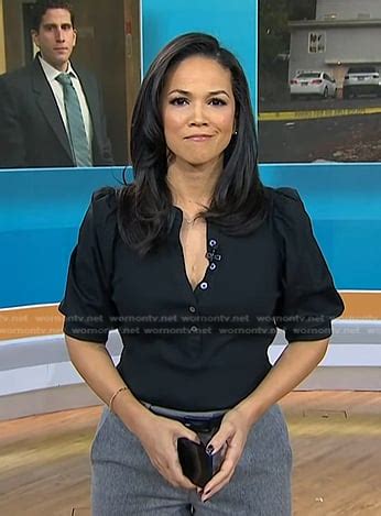 Wornontv Lauras Black Puff Sleeve Top On Today Laura Jarrett