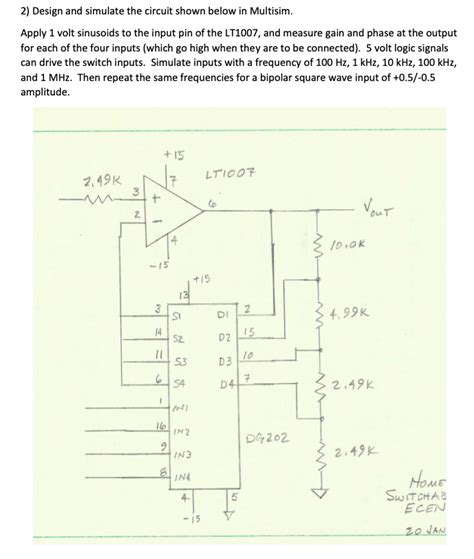 2 Design And Simulate The Circuit Shown Below In