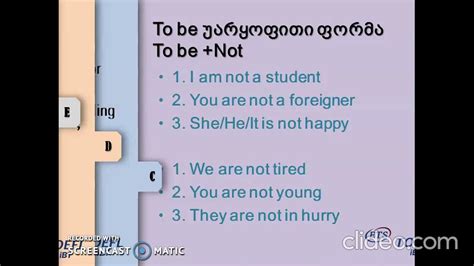 Verb To Be ყოფნა ზმნა Youtube