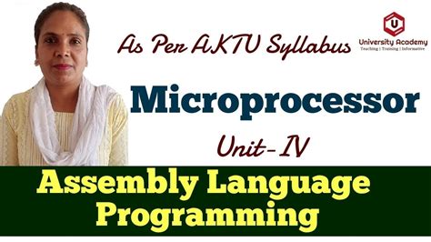Micro35 Introduction To Assembly Language Programming Of 8085 And 8086 Assembly Program Youtube