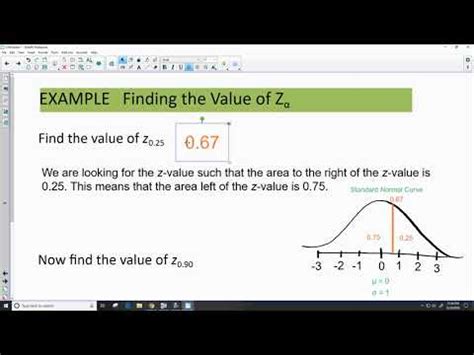 Finding Z Sub Alpha Values YouTube