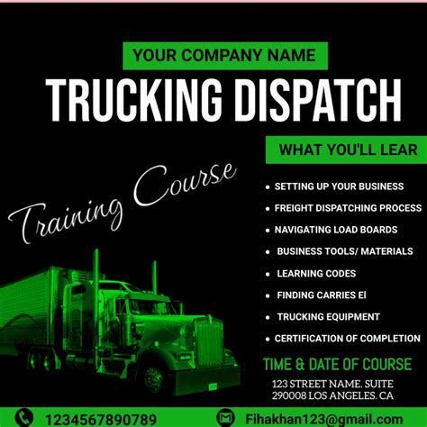 Trucking Dispatch Services Flyer Template Postermywall