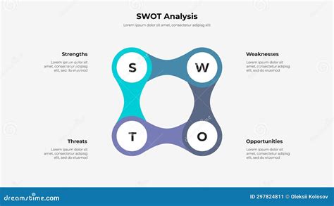 Swot Diagram Schema Template With Hexagons And Arrows Cartoon Vector 290413931