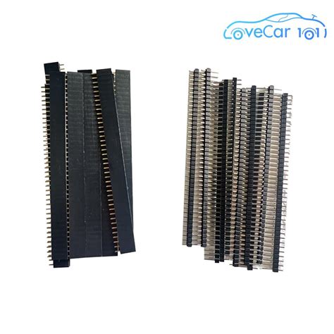 20ชิ้น254มม40พินหัวเข็มแบบหักได้ส่วนหัวแถวเดียวสายซ็อกเก็ต Pcb ชุดสำหรับ Arduino Diy แถบขั้วต่อ