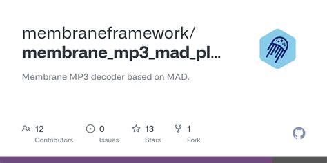 Github Membraneframework Membrane Mp Mad Plugin Membrane Mp Decoder Based On Mad