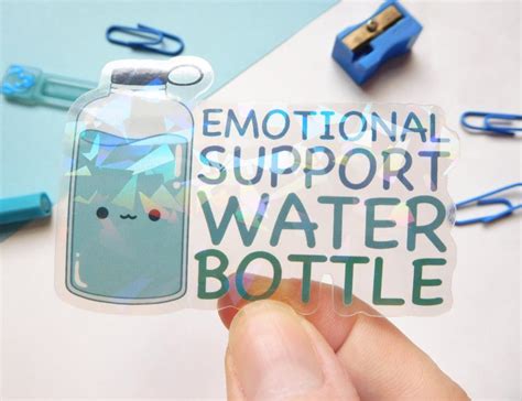 My New Emotional Support Water Bottle Clear Sticker Rstickerlove