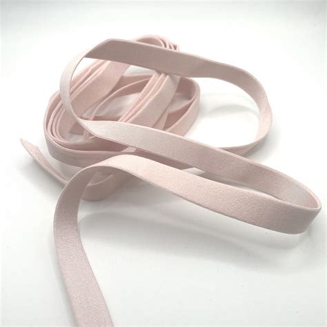 Elastic Bra Strap Plain Edge Sw Sheen Face With Plush Back Mm Calypso Coral Pink