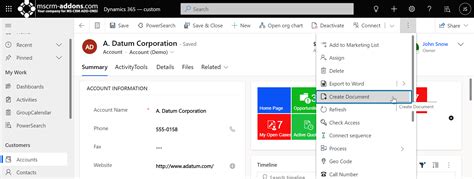 The Documentscorepack Dialog