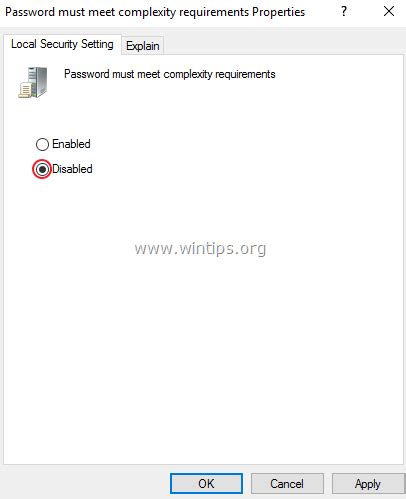 How To Disable Password Complexity Requirements On Server 2016 WinTips Org