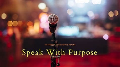 The Power Of Action Oriented Speaking