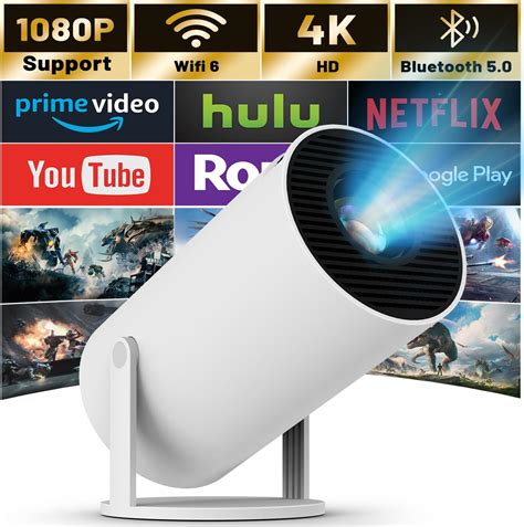 Mini Portable Projector 4k Wifi 6 Bt 52 Upgraded Portable Projector Full Hd Mini Portable Projector 4k Wifi 6 Bt 52 Upgraded Portable Projector Full Hd