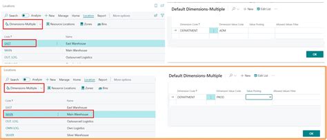 Msdyn365bc 2023 Release Wave 1 Set Default Dimensions On Locations Inventory Documents And