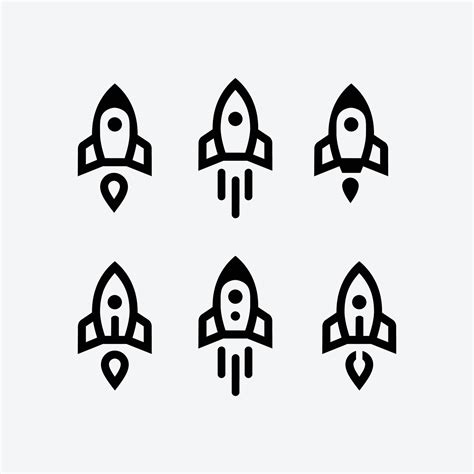Collection Of Rocket Icons In Various Styles 21055948 Vector Art At