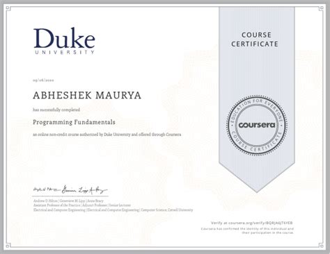 Coursera Programming Fundamentals Pdf Academia