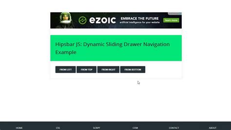 Hipsbar Drawer Navigation Example Youtube