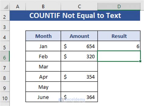 how to apply countif not equal to text or blank in excel exceldemy