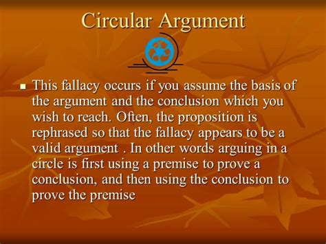 Circular Argument Examples Key Insights