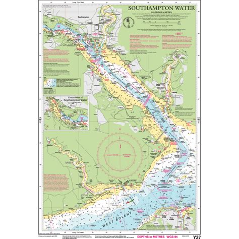 Imray Y37 Nautical Chart Southampton Water