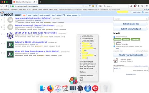 Remove Recent Items From Dock Menu Rbbedit