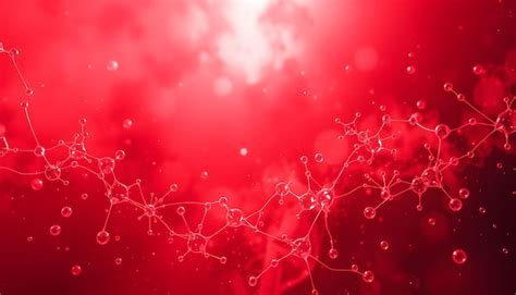 Abstract Red Science Background Isolated With White Highlights