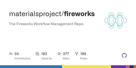Github Materialsprojectfireworks The Fireworks Workflow Management Repo