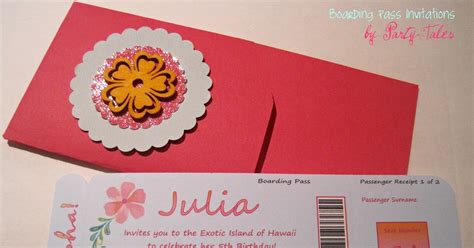 Party Tales Tutorial DIY How To Make A Boarding Pass Invitation