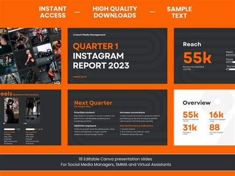 Social Media Analytic Report Instagram Client Report Social Media
