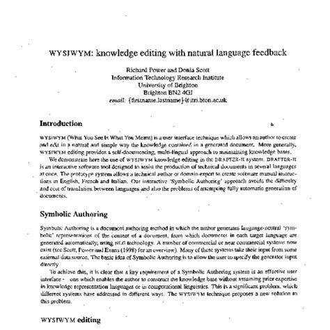 Wysiwym Knowledge Editing With Natural Language Feedback Acl Anthology
