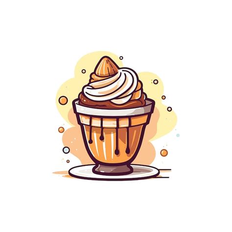 Premium Vector Coffee Ice Cream Clip Art Illustration