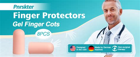 Pnrskter Finger Protectors And Cots 8 Pcs Silicone Finger