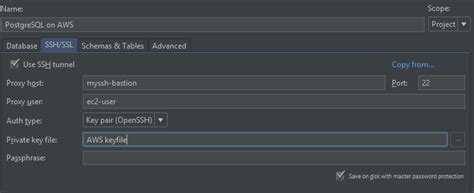 Postgresql How Can I Do The Equivalent Of The Intellij Database Ssh