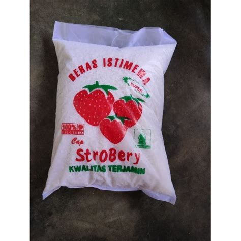 Jual Beras Cap Strawberry Berat 3 Kg Beras 3 Kg Shopee Indonesia