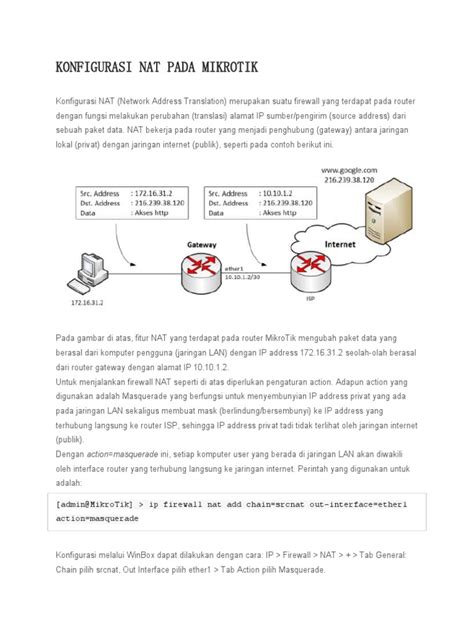 Konfigurasi Nat Pada Mikrotik Pdf