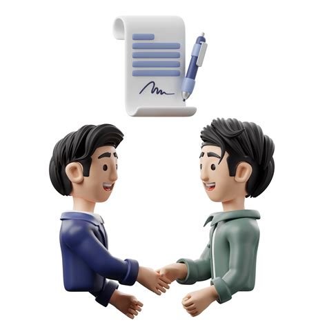 3d Illustration Business Teamwork Agreement 41469127 Png