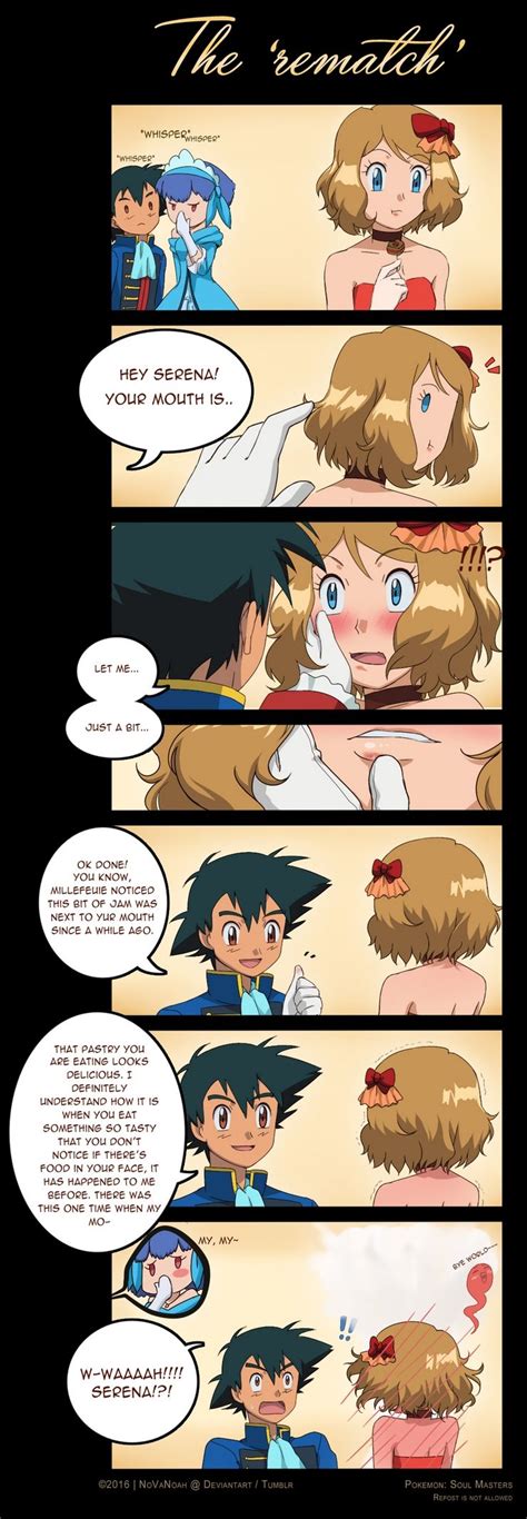 The Rematch Pokemon Ash And Serena Pokemon Manga Pokemon Comics