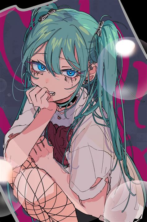 Hatsune Miku Vocaloid And 1 More Drawn By Hassansink916 Danbooru