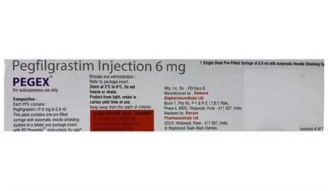 Pegex 6 Mg Injection At ₹ 5000piece Sahyog Society Surat Id