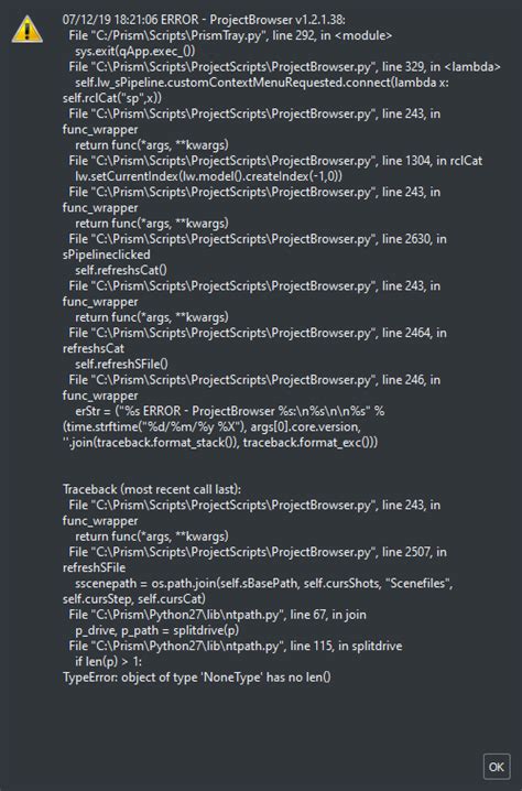 Right Click On Steps Produce Error Forum Prism Pipeline