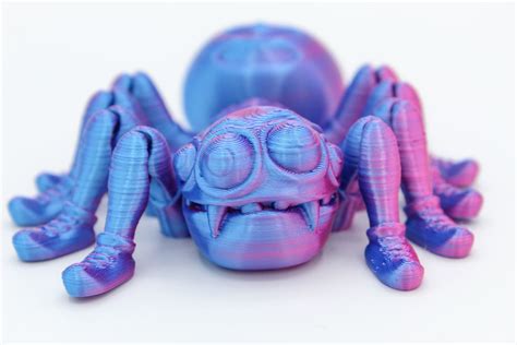 Jumbo Friendly Fidget Spider Flexible Articulating 3d Printed Companion