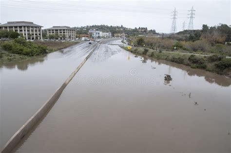 Major Flooding Of 78 Freeway In Oceanside Due To Winter El Niño Storm