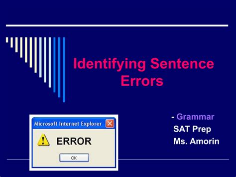 Identifying Sentence Errors