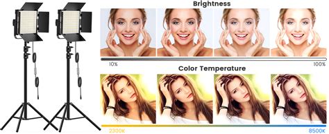 2 Pack Rgb Photography Lighting Kit 50w Bi Color