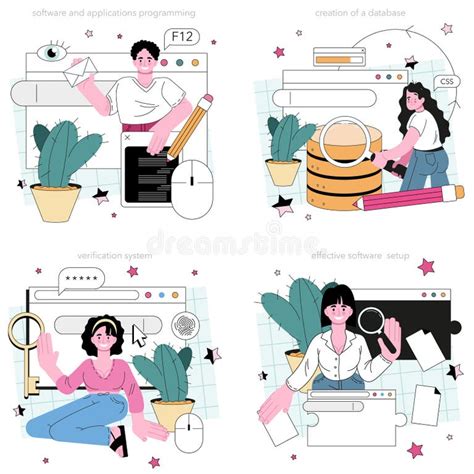 Programming Concept Set Idea Of Coding Testing And Writing Programs